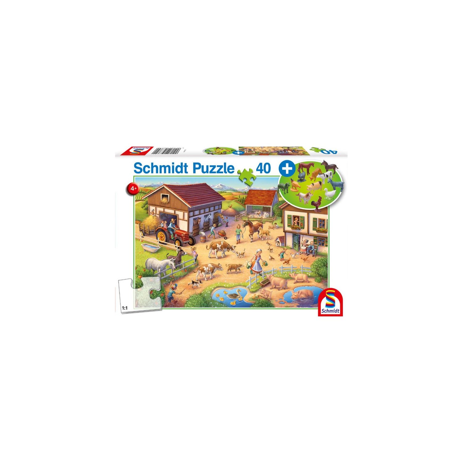Puzzle Granja 40 Piezas + 12 Figuras