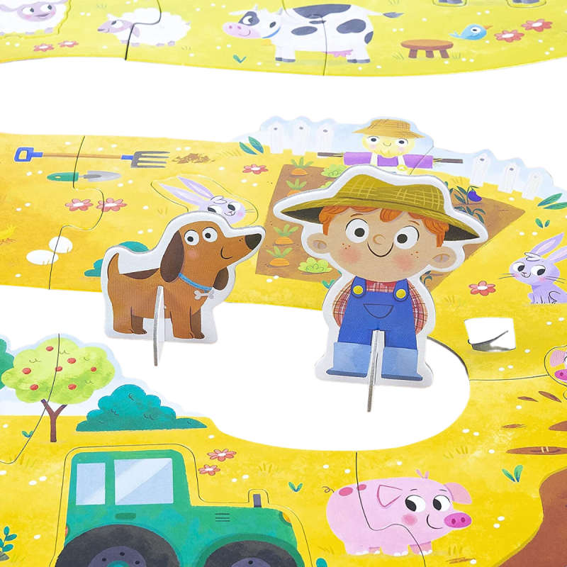 Puzzle XXL - La Granja 18 Piezas: Aventuras y aprendizajes