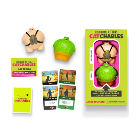 Exploding Kittens: Catchables 2-Pack 2 - Gato con michi y Catcus